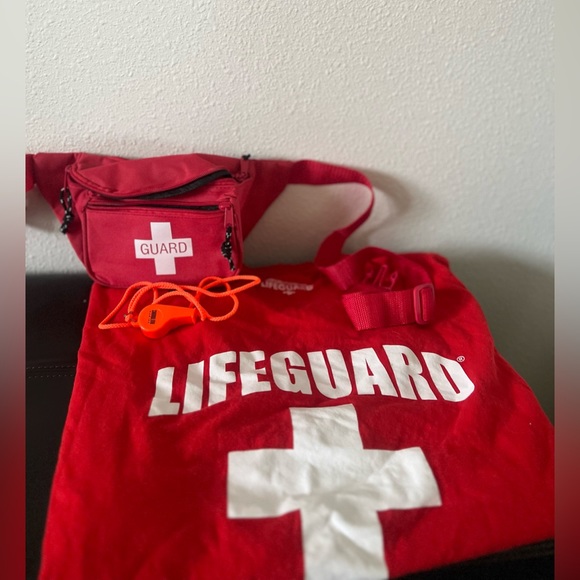 Other | Lifeguard Costume Mens Xl Tee Fanny Pack Whistle Halloween ...